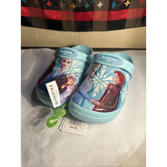CROCS | Shoes | Crocs Kids Disney Frozen 2 Elsa Clog Ice Blue Us Kids ...